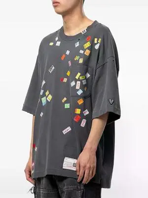 Mihara Yasuhiro Price Tag Sticker Printed T-shirt