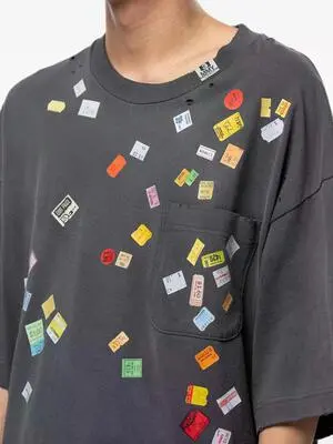 Mihara Yasuhiro Price Tag Sticker Printed T-shirt