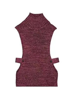 Rabanne Ribbed Knit High-neck Sweater