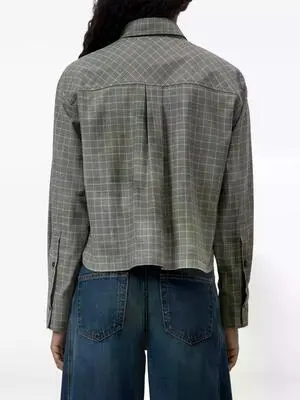 Closed Checked Cropped Shirt