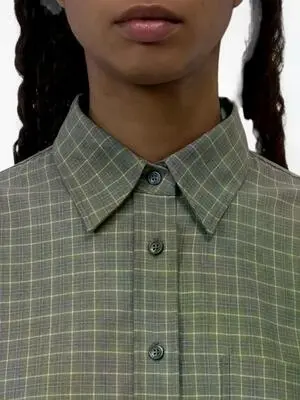 Closed Checked Cropped Shirt