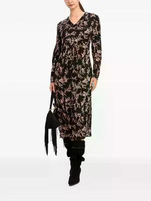 TWINSET Floral-print Long-sleeve Dress