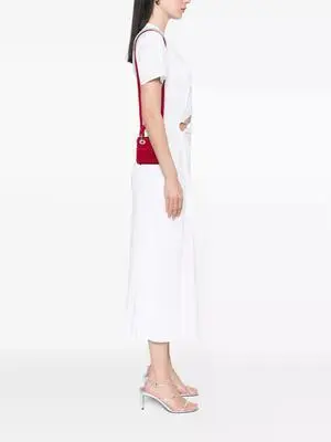 Dior Micro Lambskin Cannage Lady Satchel - Red