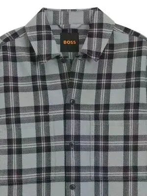 BOSS Oversized-fit Shirt In Checked Cotton