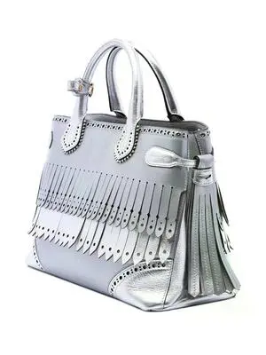 Burberry Metallic Leather Satchel