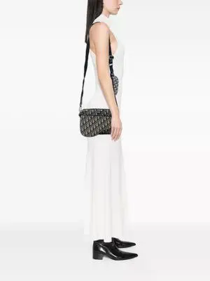 Dior Oblique Canvas Saddle Triple Pouch Crossbody Bag