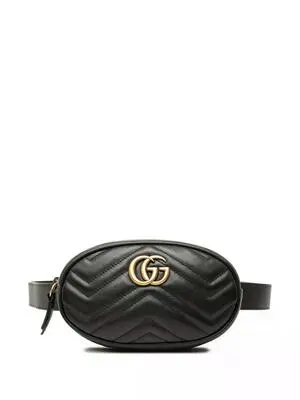 Gucci Gg Marmont Matelassé Belt Bag - Black