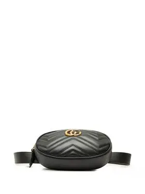 Gucci Gg Marmont Matelassé Belt Bag - Black