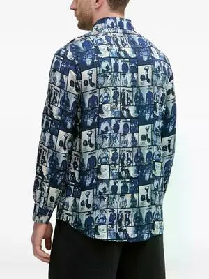 Armani Exchange Graphic-print Long-sleeved Shirt