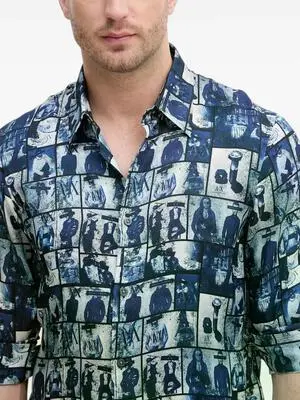 Armani Exchange Graphic-print Long-sleeved Shirt