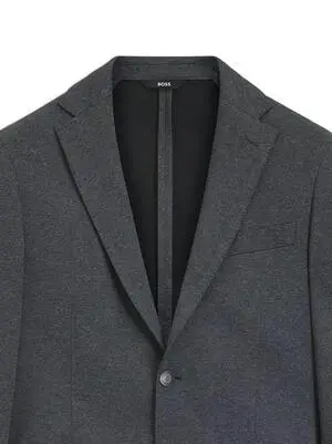 BOSS Slim-fit Jacket In Patterned Stretch Cotton Blend