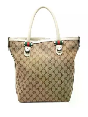 Gucci 2000-2015 Gg Canvas Web Match Ball Tote Bag