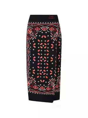 Giada Benincasa Soho Bandana-print Midi Skirt - Blue