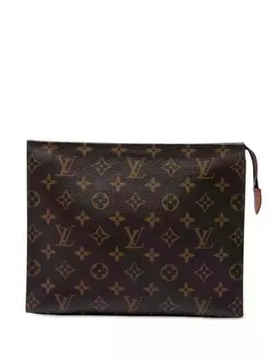 LOUIS VUITTON 2021 Monogram Toiletry Pouch 26 Clutch Bag - Brown