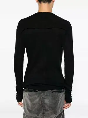 THOM KROM Thumb-slot Raw-edge Long-sleeve T-shirt