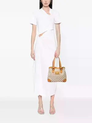 LOUIS VUITTON 2008 Damier Azur Hampstead Pm Tote Bag - White