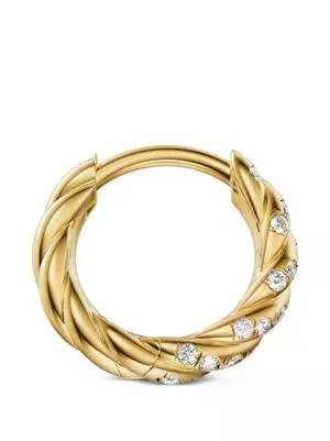 David Yurman Diamond Pavé Hoop Earrings In 18k Yellow