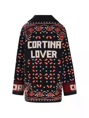 Giada Benincasa Soho Intarsia-knit Button-up Cardigan