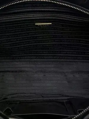 Prada Spazzolato Leather Geometric Applique Briefcase