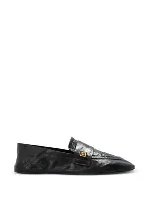 Balmain Logo-plaque Leather Loafers