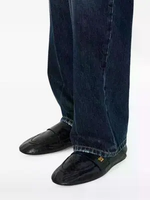 Balmain Logo-plaque Leather Loafers