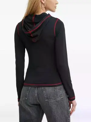 RÉSUMÉ Contrast-stitch Rhinestone Hoodie