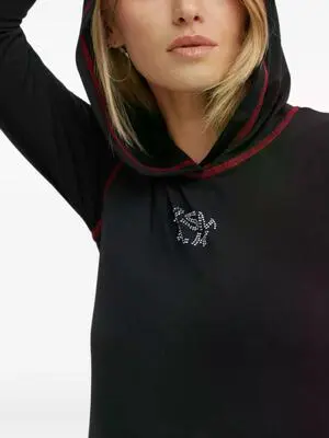 RÉSUMÉ Contrast-stitch Rhinestone Hoodie