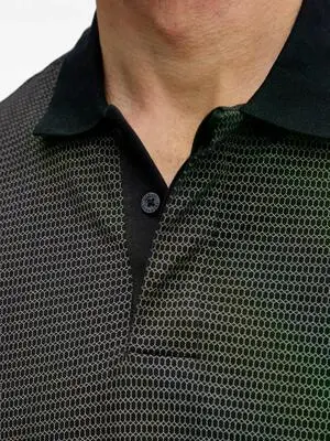 Armani Exchange Geometric-print Polo Shirt