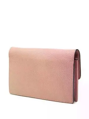 Gucci Calfskin Interlocking G Wallet On Chain Crossbody Bag - Brown