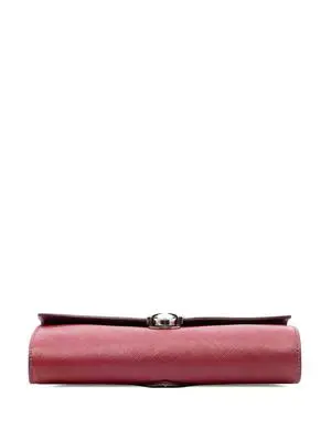 Prada 2013-2026 Saffiano Envelope Pushlock Clutch Bag