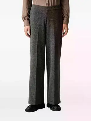 Marc O'polo Pressed-crease Straight-leg Trousers - Grey