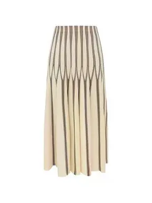 Zimmermann Valiant Striped Midi Skirt