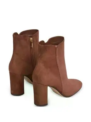 GIANVITO ROSSI Suede Block-heel Ankle Boots - Brown