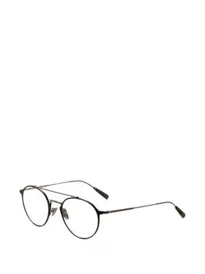 John Varvatos Round Frame Eyeglasses - Black