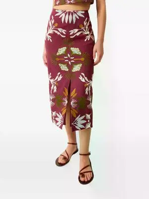 MARIE OLIVER Meara Embroidered Midi Skirt