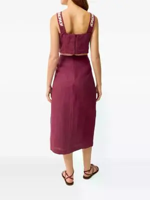 MARIE OLIVER Meara Embroidered Midi Skirt