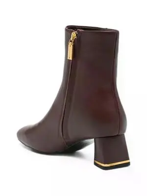 COCCINELLE Logo-plaque Leather Ankle Boots