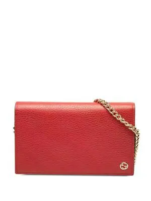 Gucci 2000-2015 Calfskin Betty Wallet On Chain Crossbody Bag - Red