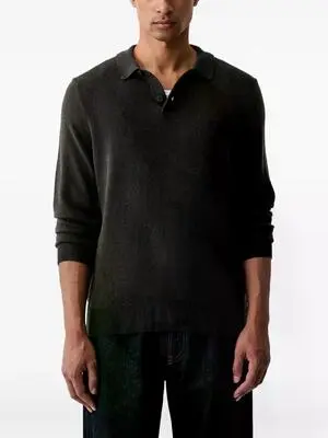 Marc O'polo Long-sleeve Embroidered-logo Polo Sweater