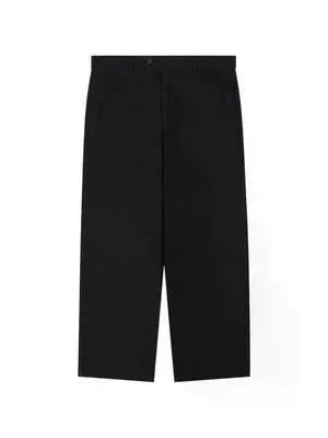 Hugo Straight-leg Cotton Trousers - Black