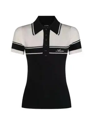 Amiri Script Knit Slim Polo