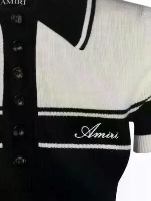 Amiri Script Knit Slim Polo