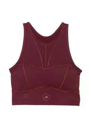 Adidas By Stella McCartney Logo-print Cut-out Crop Top