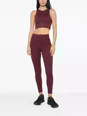 Adidas By Stella McCartney Logo-print Cut-out Crop Top