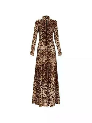 Dolce & Gabbana Leopard-print Maxi Wrap Dress