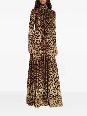 Dolce & Gabbana Leopard-print Maxi Wrap Dress