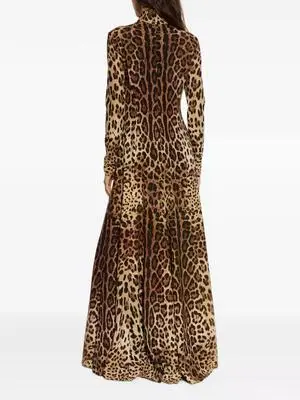 Dolce & Gabbana Leopard-print Maxi Wrap Dress