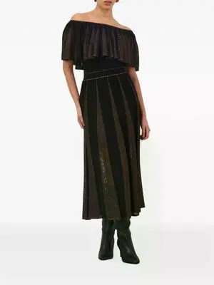 Zimmermann Valiant Metallic-thread Midi Skirt