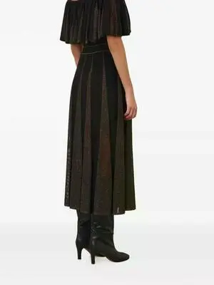 Zimmermann Valiant Metallic-thread Midi Skirt