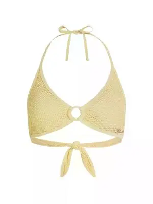 Karl Lagerfeld Crochet Triangle Bikini Top - Yellow